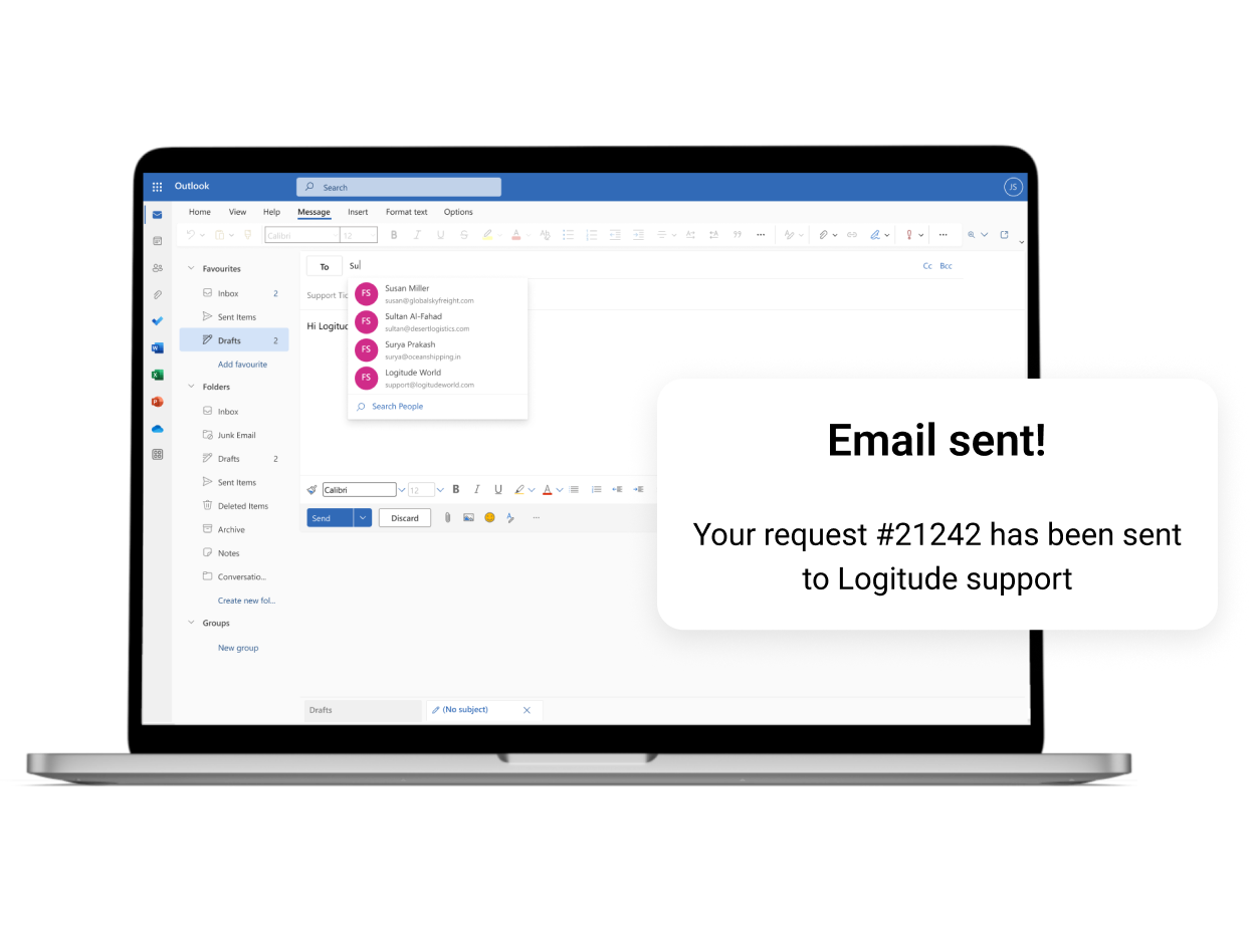 Freight Forwarding Support Ticketing System - Logitude World